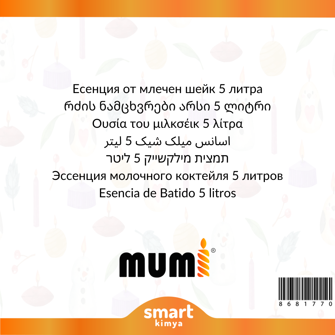 Milkshake Mum Esansı 5 litre Fiyatı 4.131,73 TL